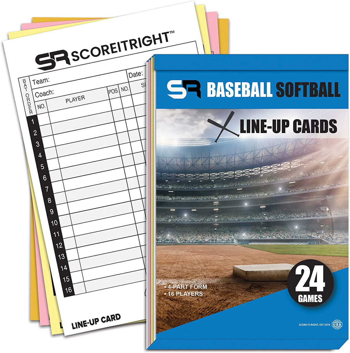 Line-Up Cards (24 Games) Book Form - Wrap-Around Cover – Score It Right